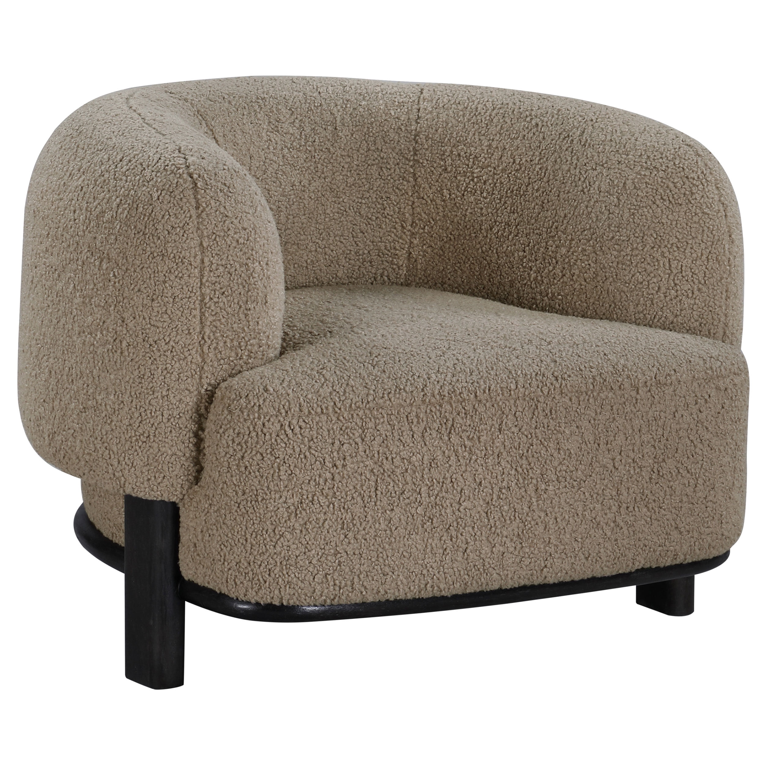 Lawler Upholstered Barrel Back Accent Chair Mushroom - Walmart.com