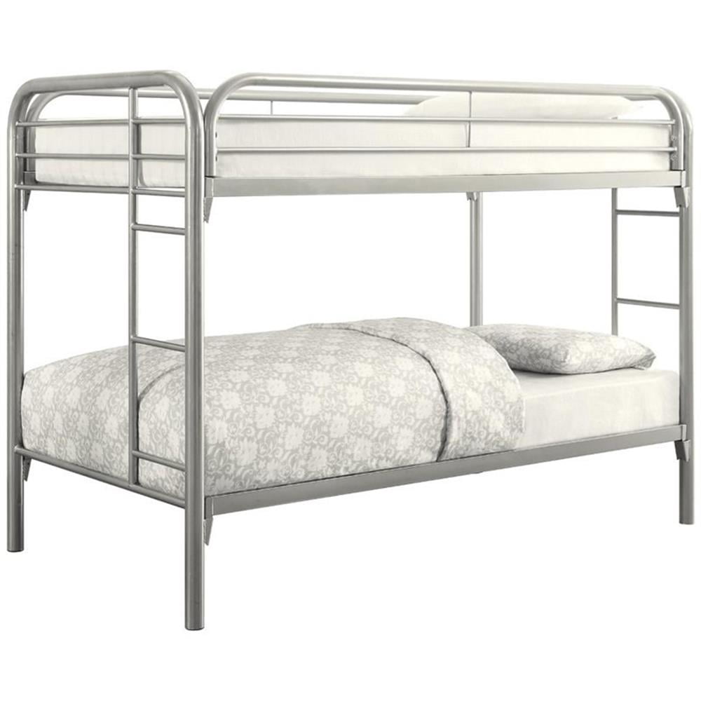 Morgan Twin Over Twin Bunk Bed Silver - Walmart.com