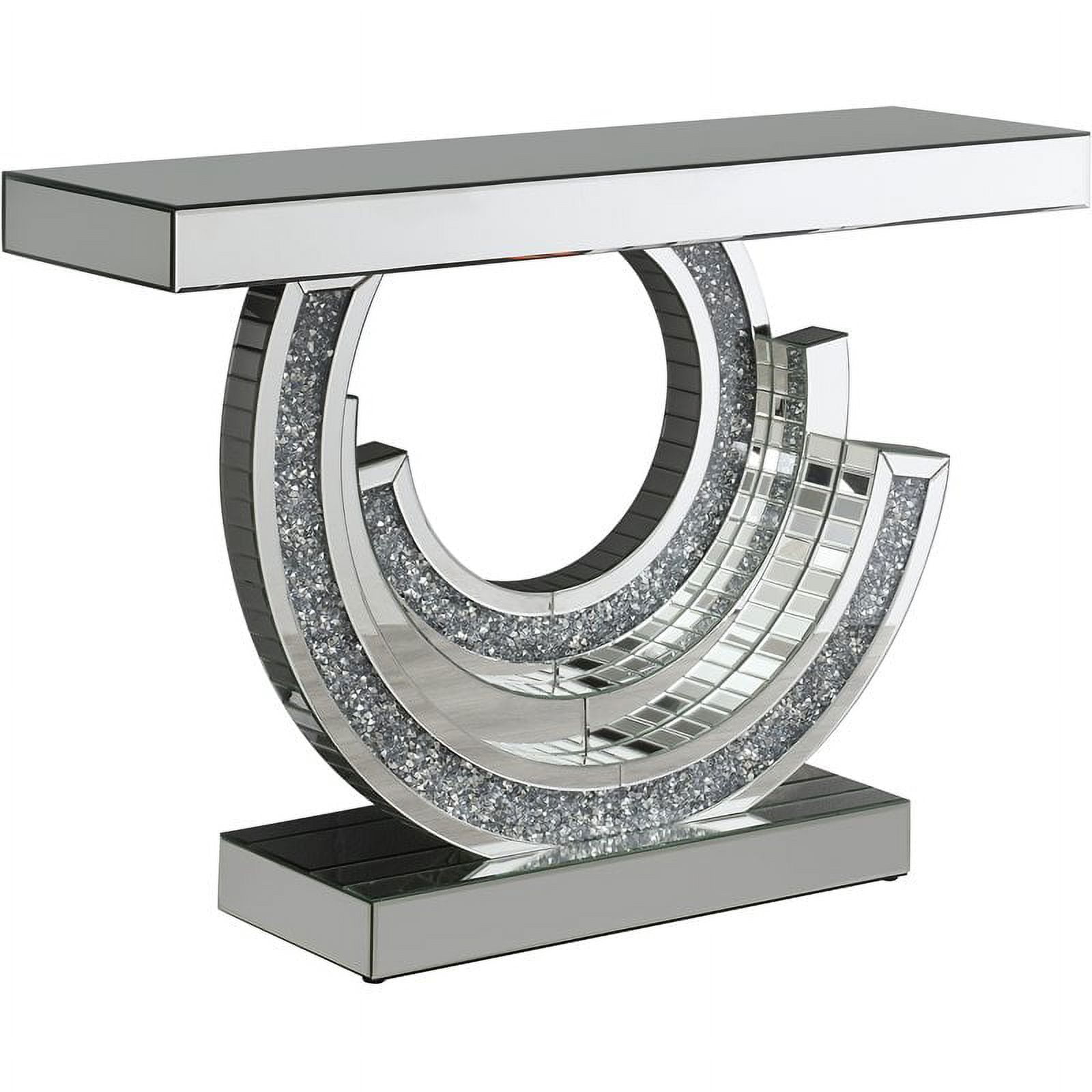 Coaster Multi-Dimensional Console Table in Silver - Walmart.com