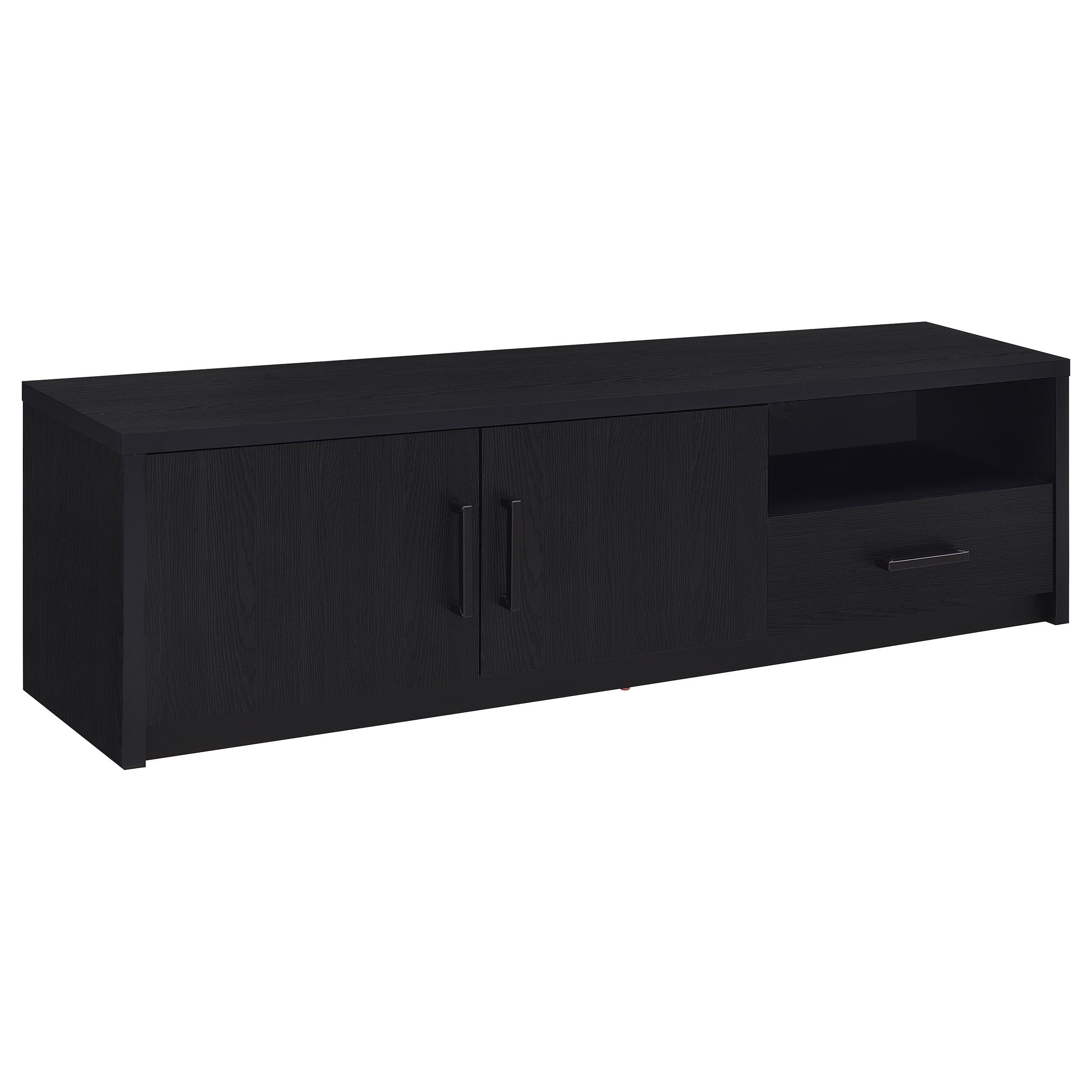 Murray 70-inch 2-door TV Stand Media Console Black - Walmart Business ...
