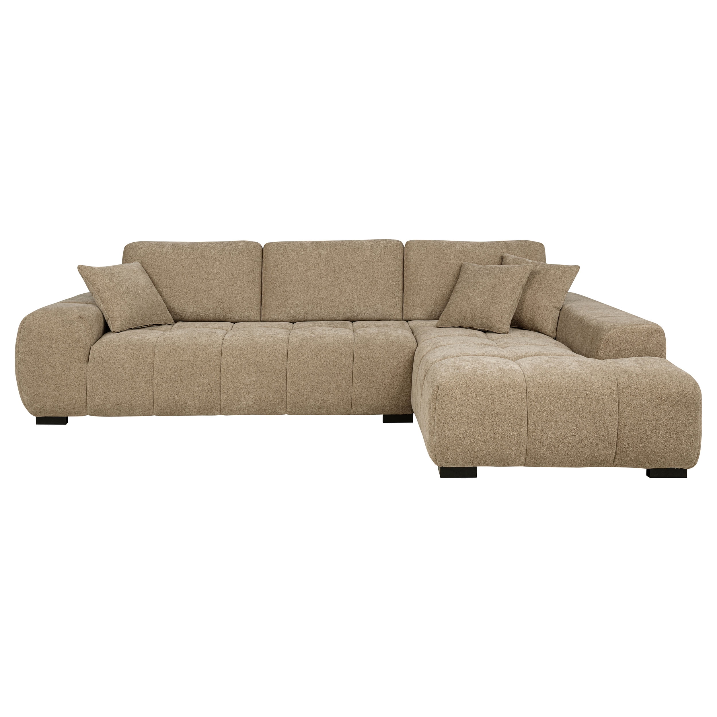 Coaster Octavia Contemporary Fabric Upholstered Sectional Chaise Sofa ...