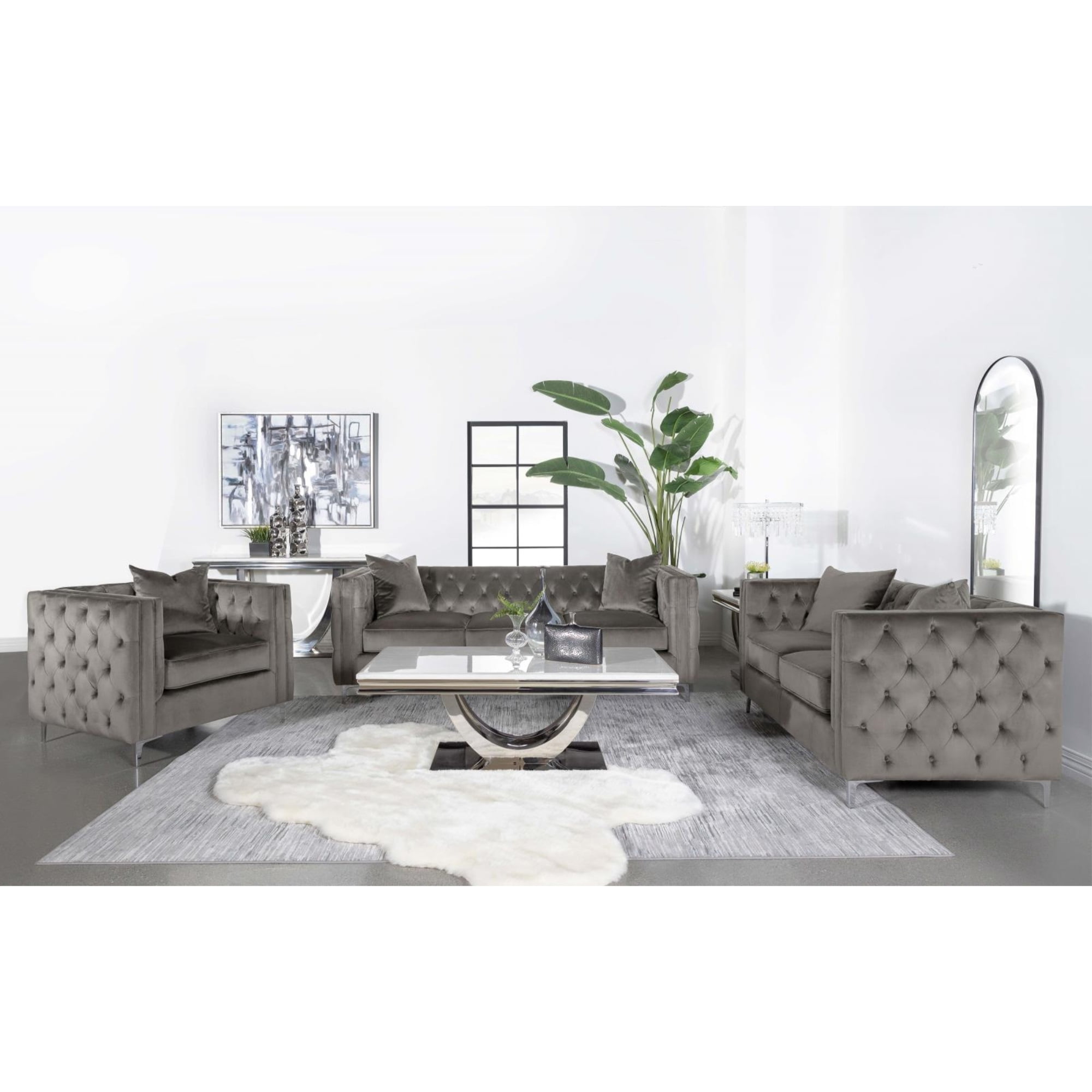 Coaster 3 Pc Sofa Set - Walmart.com