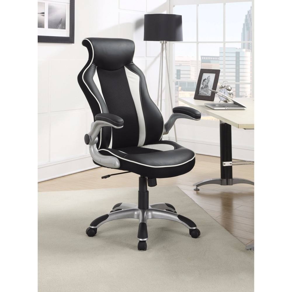 Coaster "Race Car" High Back Leather Ergonomic Gaming Office Chair ...