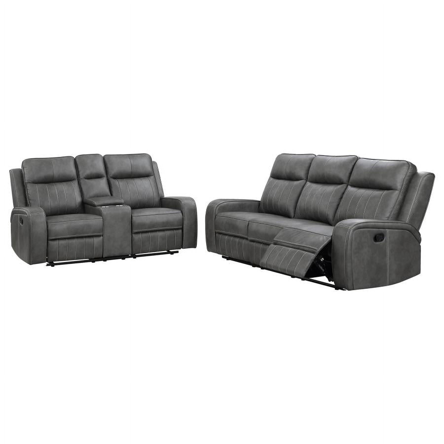 Coaster Raelynn 2-piece Faux Leather Upholstered Motion Reclining Sofa ...