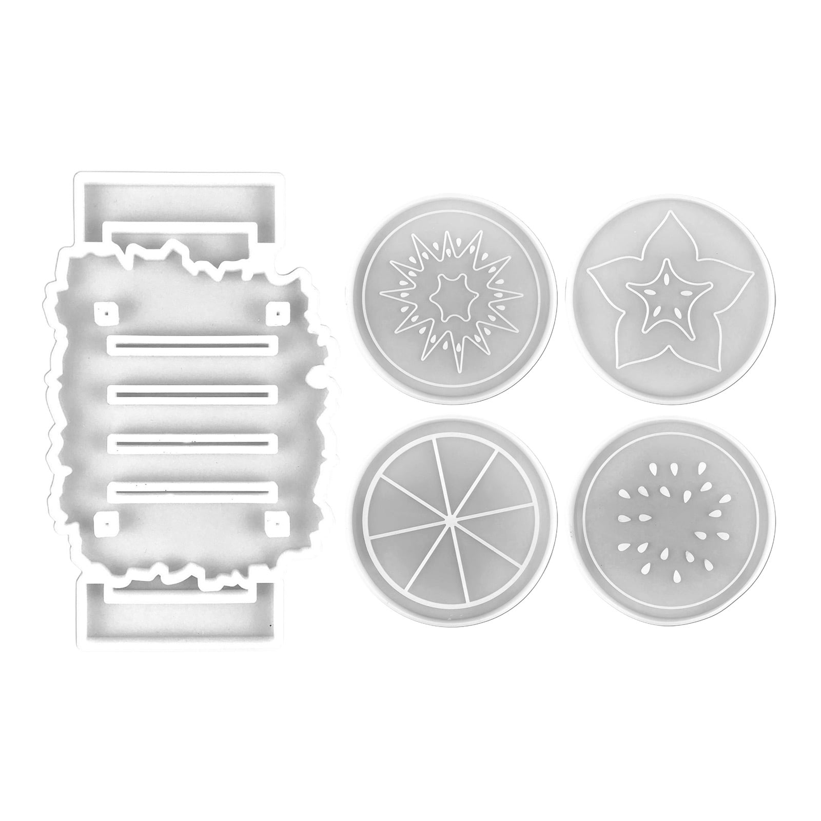 Coaster Resin Molds Silicone Coaster Storage Box Mold for DIY Making ...