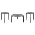 Rosalie 3-piece Round Coffee and End Table Set Grey - Walmart.com