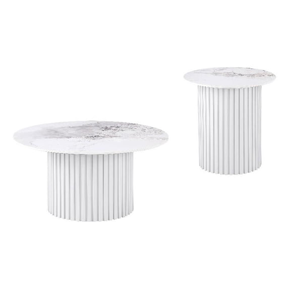 Coaster Rowena 2-piece Modern Classics Stone Coffee and End Table Set ...
