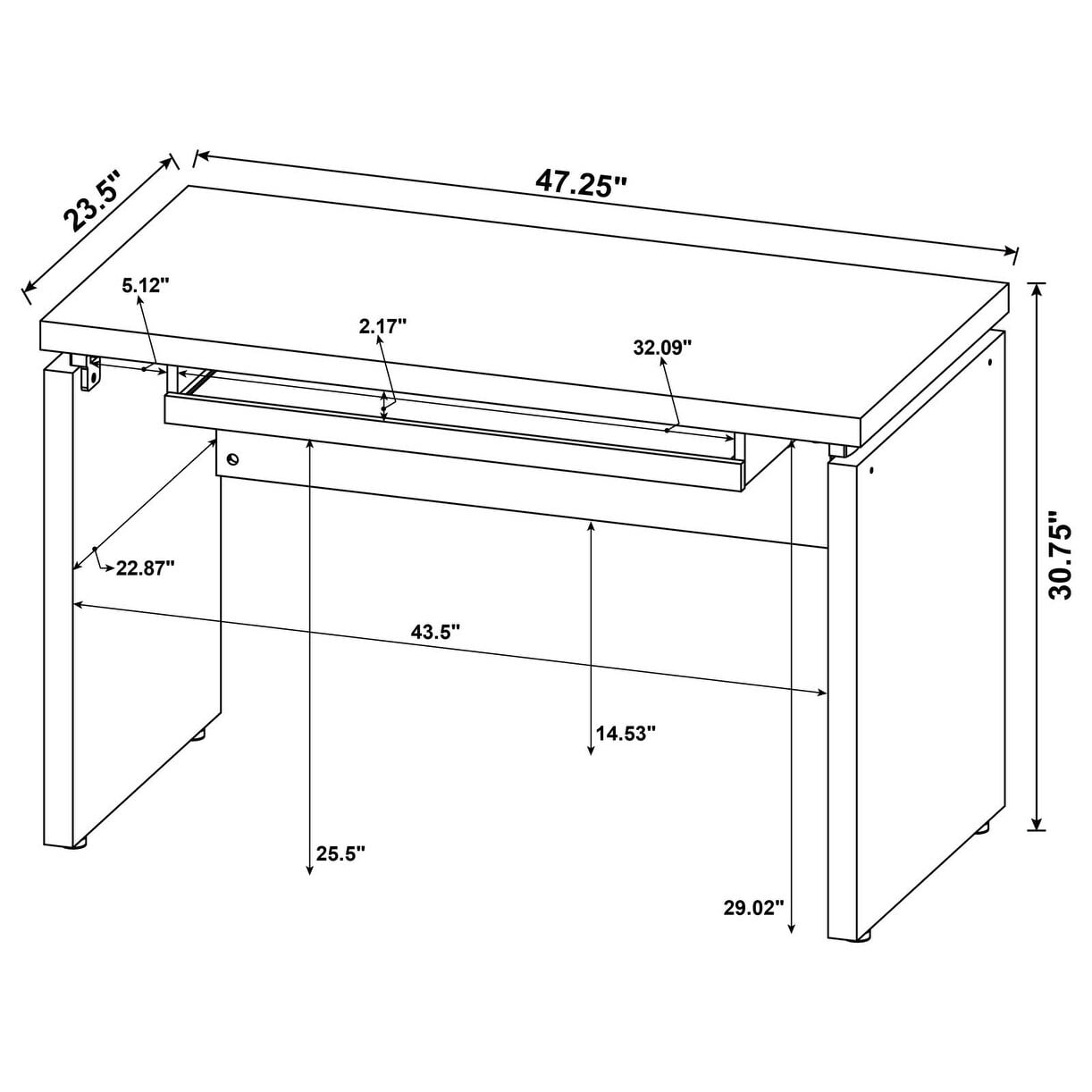 Coaster Russell 2-Piece Contemporary Wood Computer Desk in Medium Oak ...