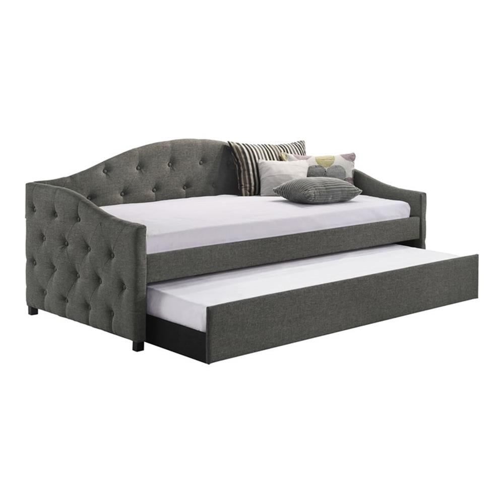 Coaster Sadie Modern Fabric Upholstered Twin Daybed with Trundle in ...