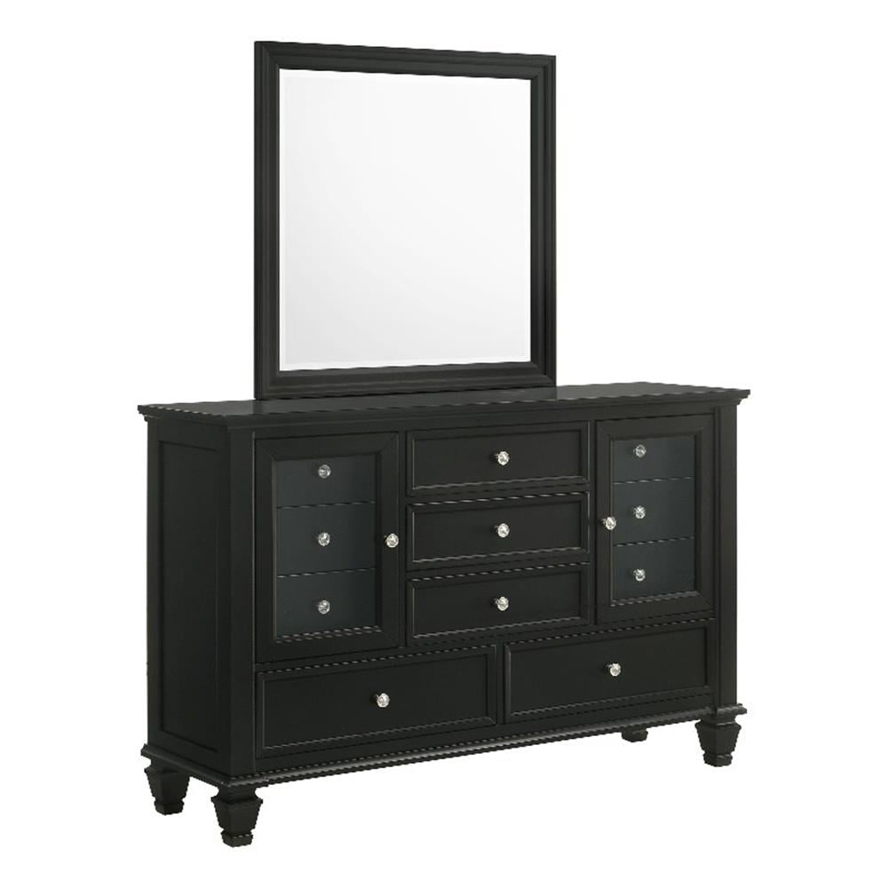 Coaster Sandy Beach 11-drawer Wood Dresser with Mirror Black - Walmart.com