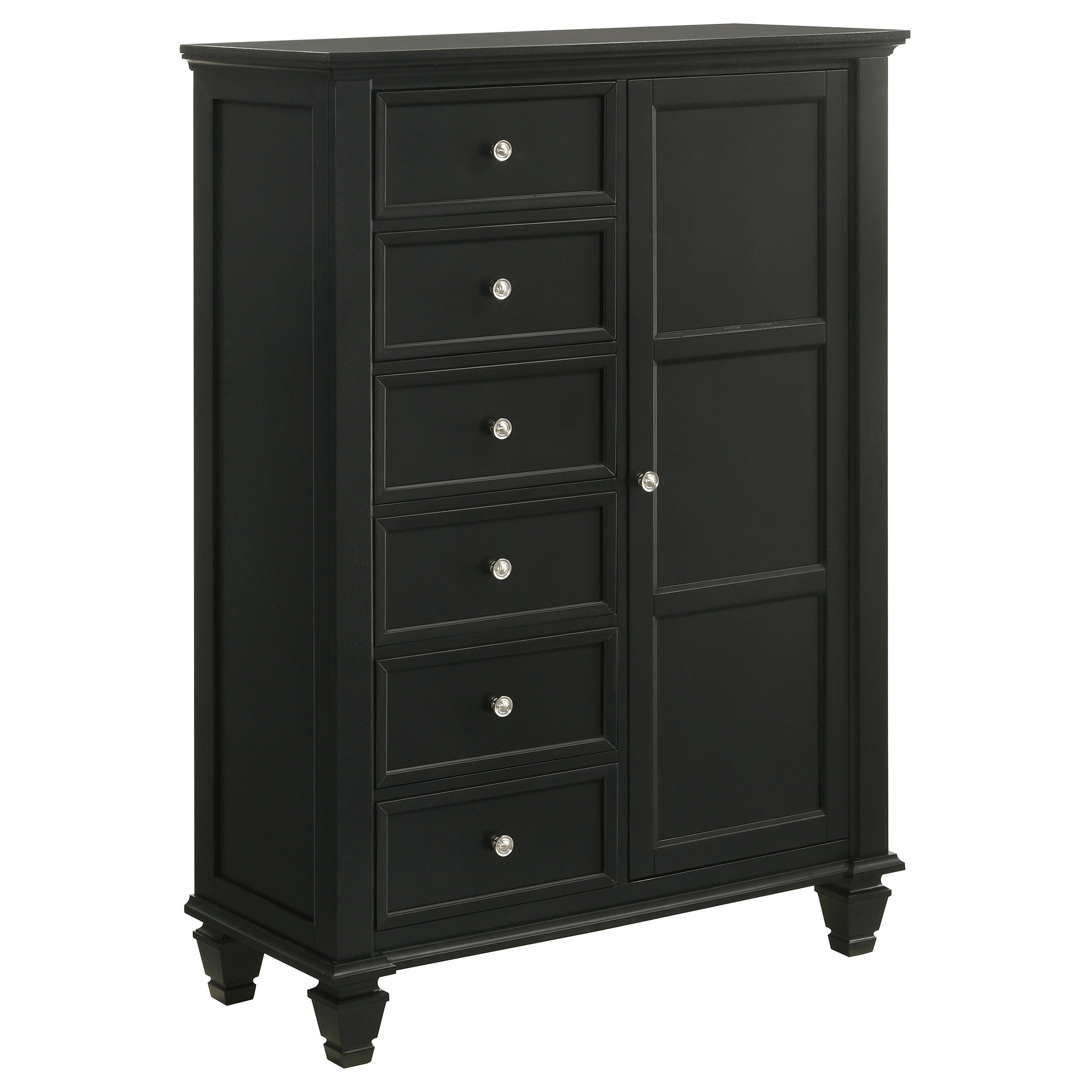Coaster Sandy Beach Coastal Wood 8-drawer Door Chest Black Dark Wood ...