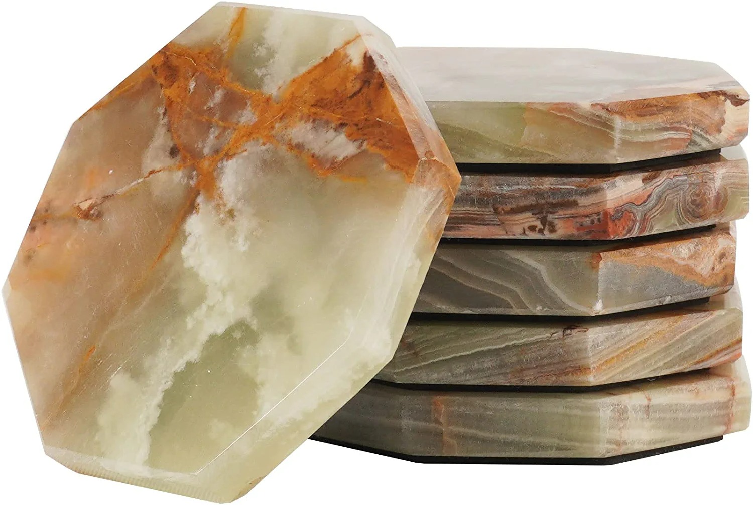 3dRose Gray Watercolor Wash With Faux Red Gold - Soft Coasters, set of ...