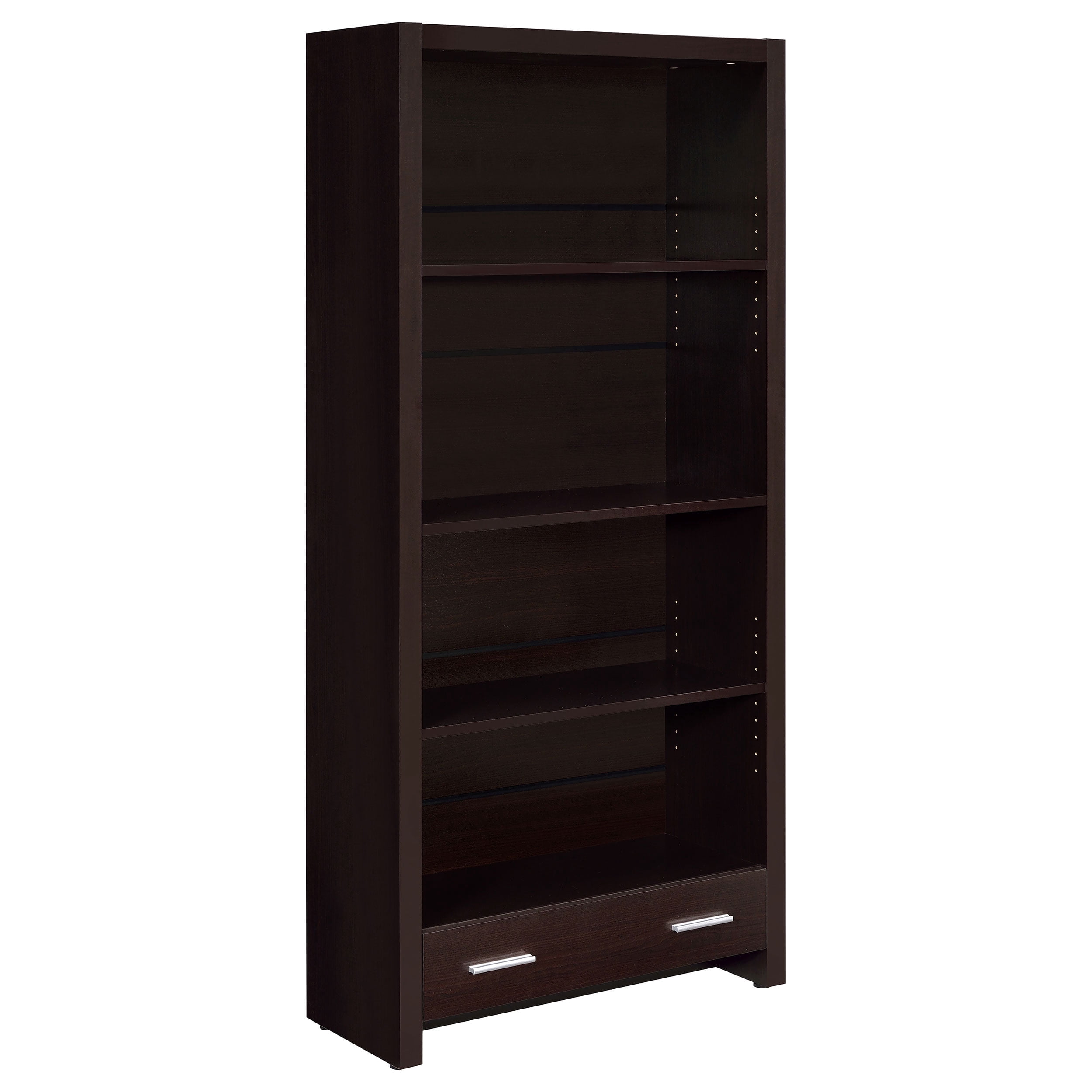 Skylar 71-inch 4-shelf Bookcase with Drawer Cappuccino - Walmart.com