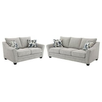 Lawrence 2-piece Upholstered Reclining Sofa Set Charcoal - Walmart.com