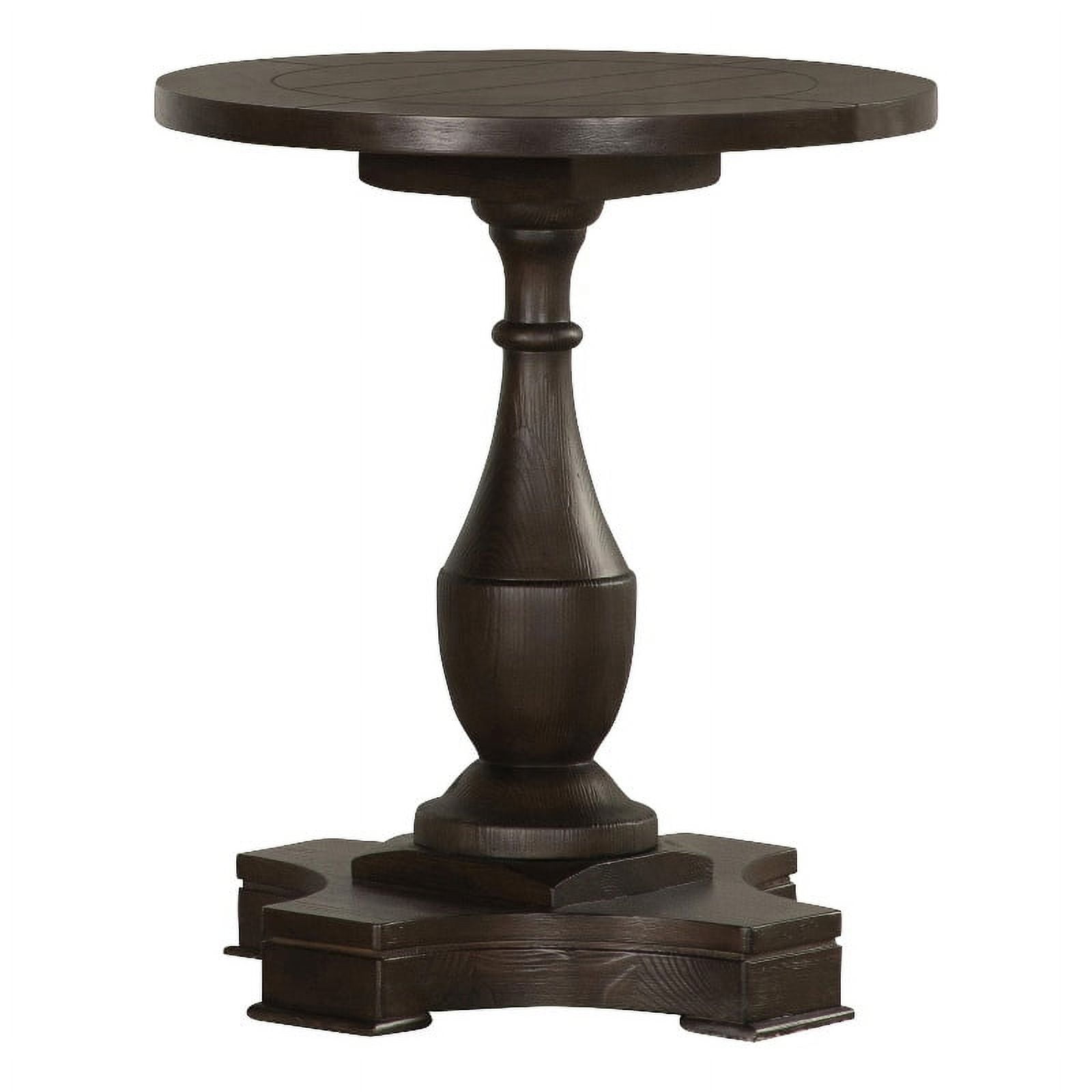 Coaster Living Room 20" Round Wood End Table with Pedestal Base in ...