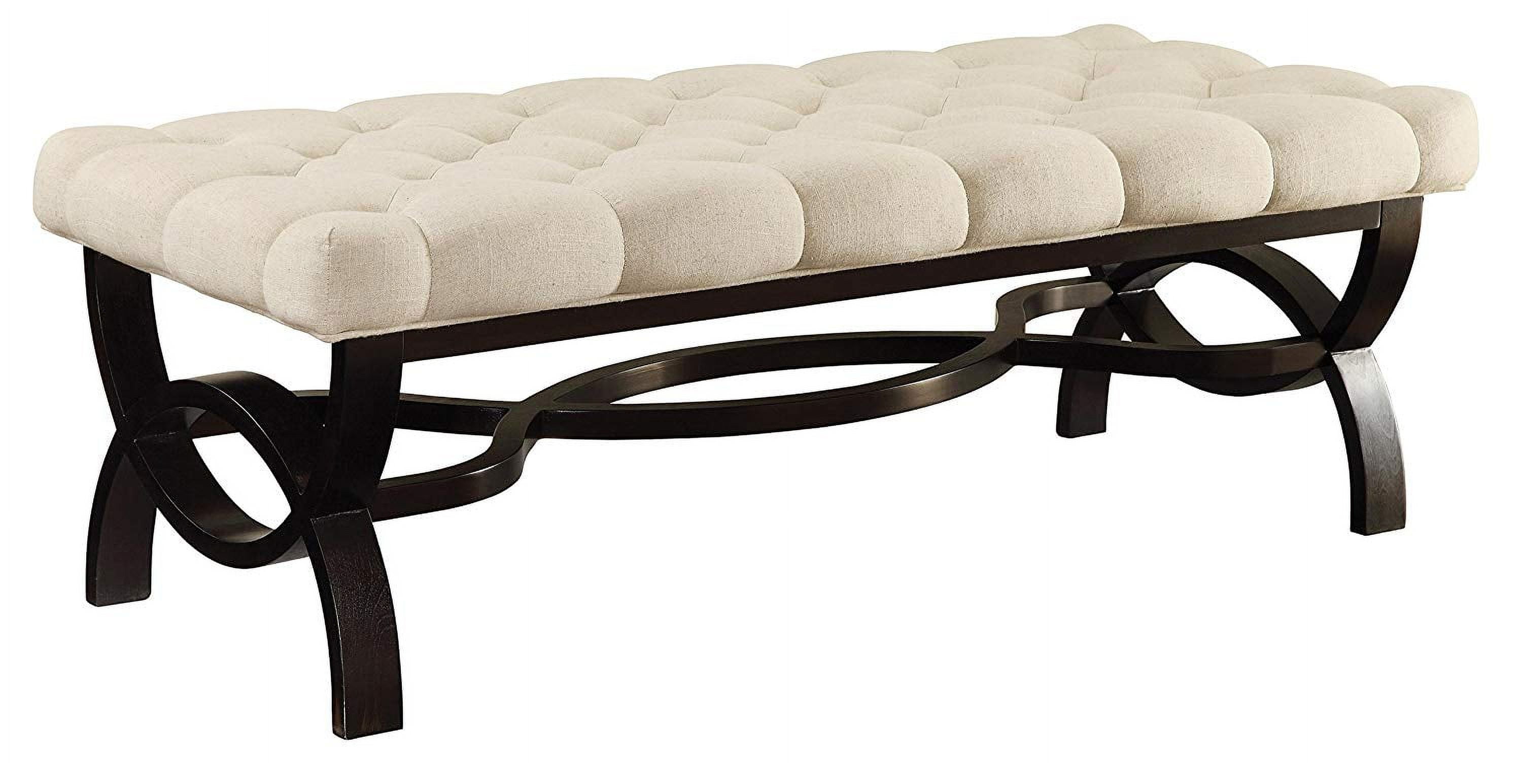 Coaster Tufted Bench in Beige - Walmart.com