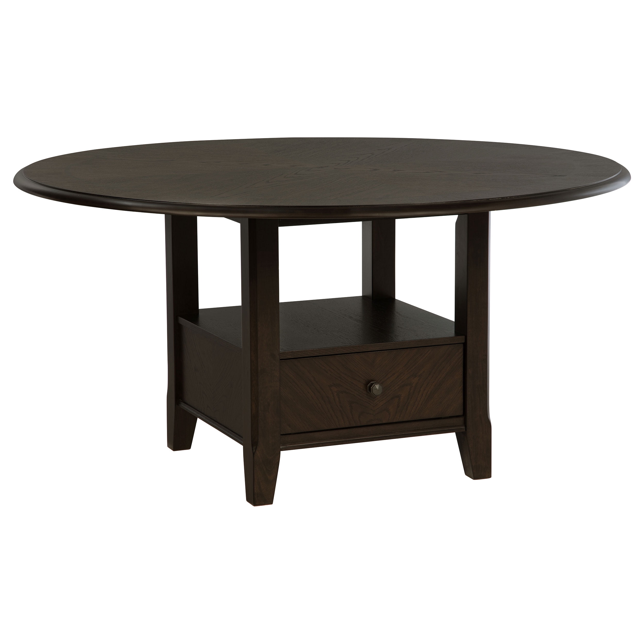 Twyla 5-piece 60-inch Round Wood Dining Table Set Dark Cocoa - Walmart.com