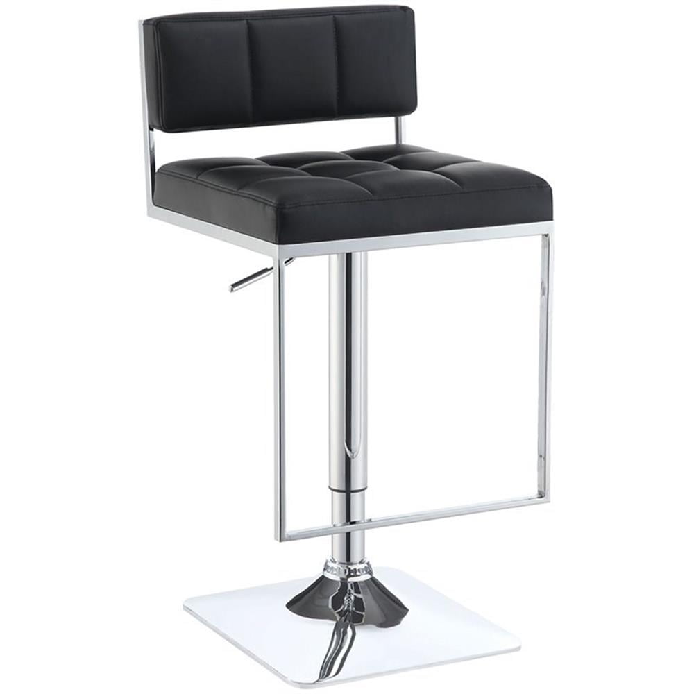 Alameda Adjustable Bar Stool Chrome and Black - Walmart.com