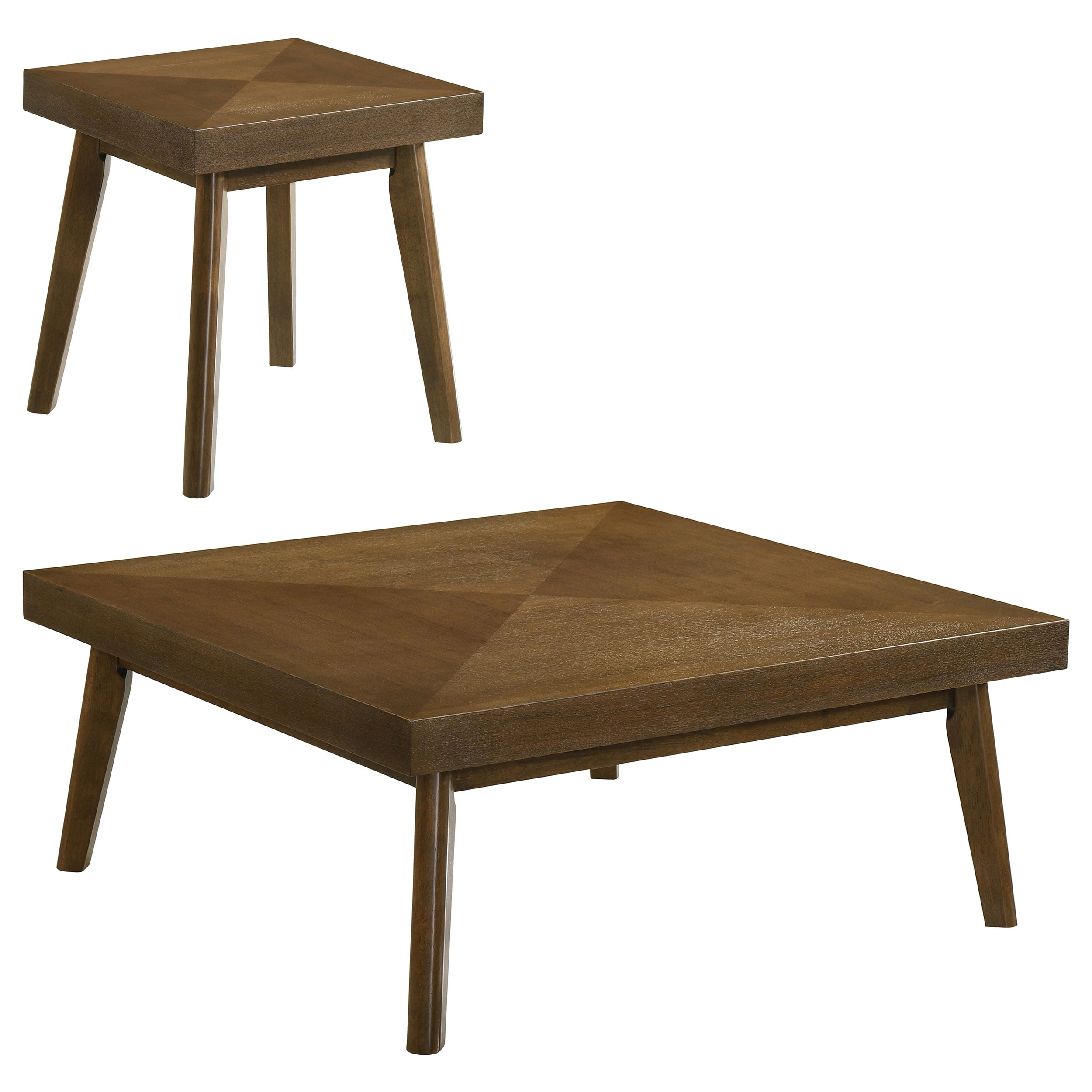 Westerly 2-piece Square Coffee and End Table Set Walnut - Walmart.com
