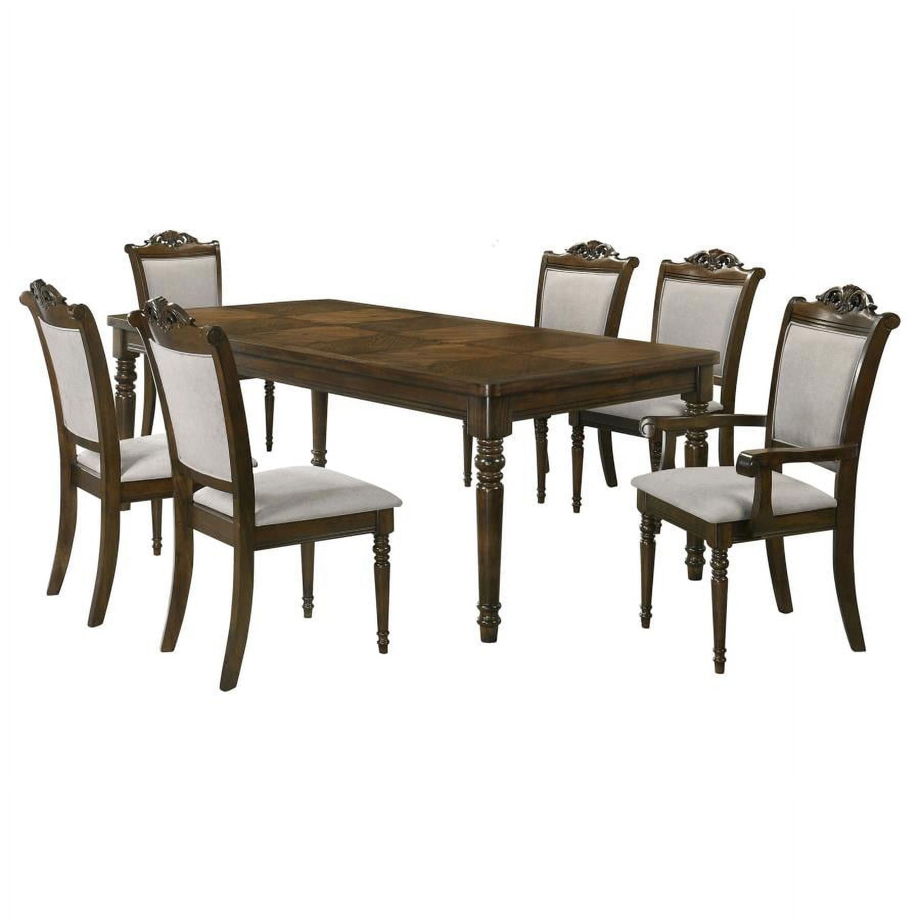 Coaster Willowbrook 7-piece Wood Rectangular Dining Table Set Walnut ...