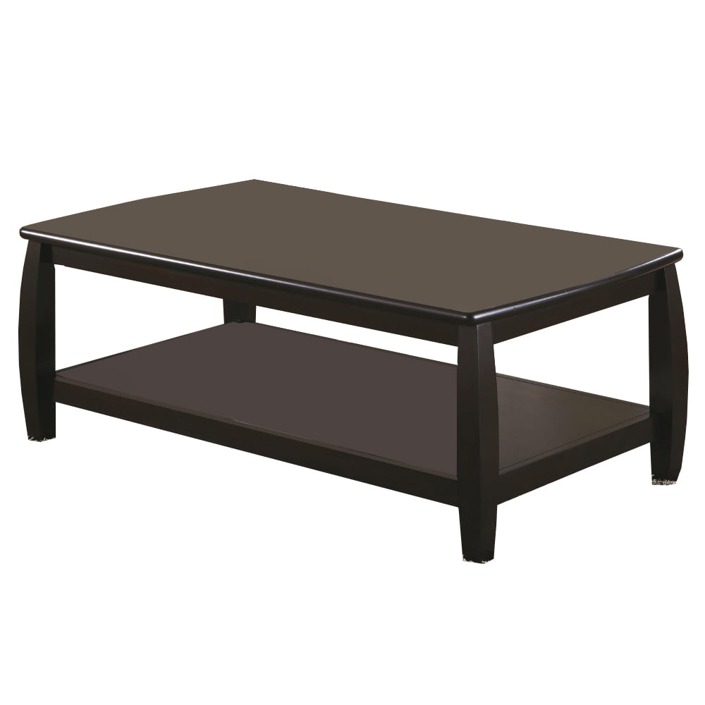 Coaster Wood Top Espresso Coffee Table with 1 Shelf - Walmart.com