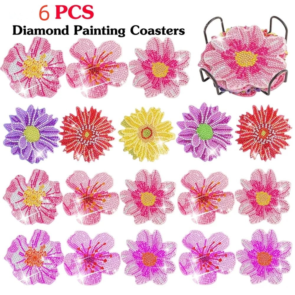 Coaster with Holder DIY Art Coasters Kit for Adult Kid Beginners Craft ...