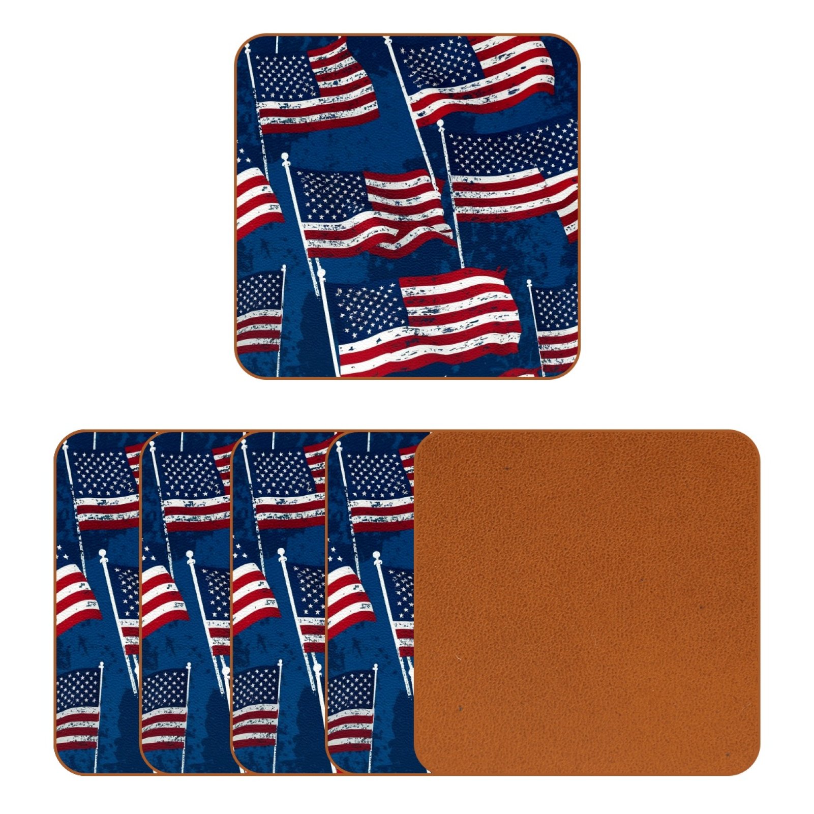 Coasters, 6 Pcs Coasters, American Flag Vintage, Farmhouse Coasters for ...