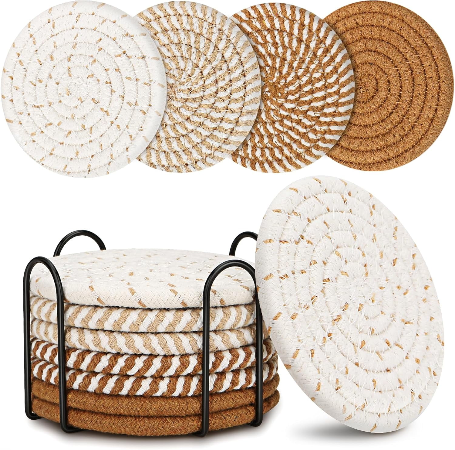 Coasters for Drinks, Coasters Set of 4 - Color, 8 Pack Coaster Set ...