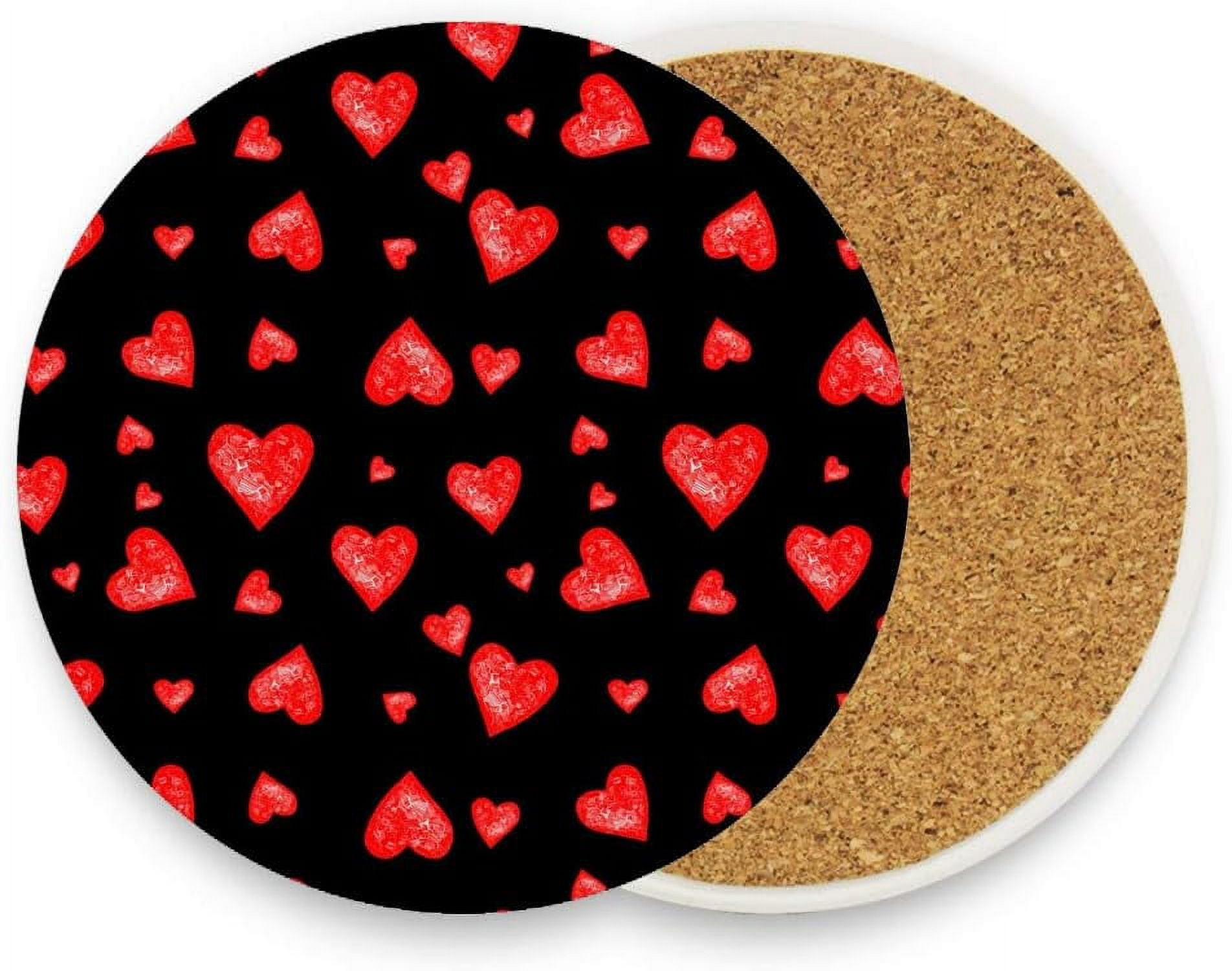 Coasters for Drinks Set of 2 Absorbent Ceramic Coasters with Cork Base ...