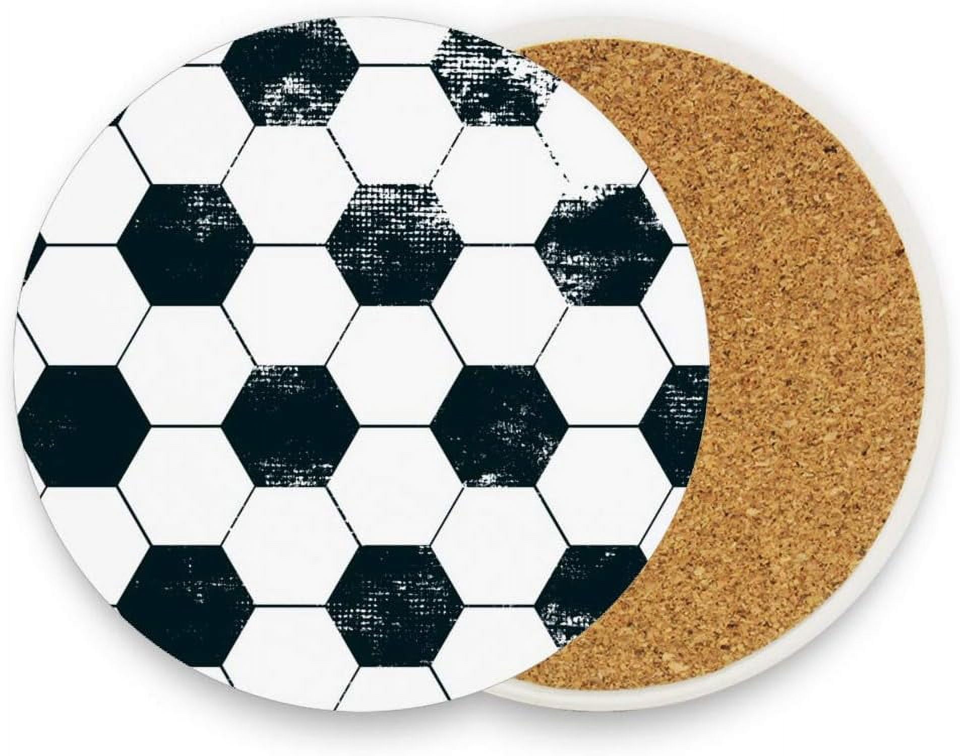 Coasters for Drinks Set of 4 Absorbent Ceramic Coasters with Cork Base ...