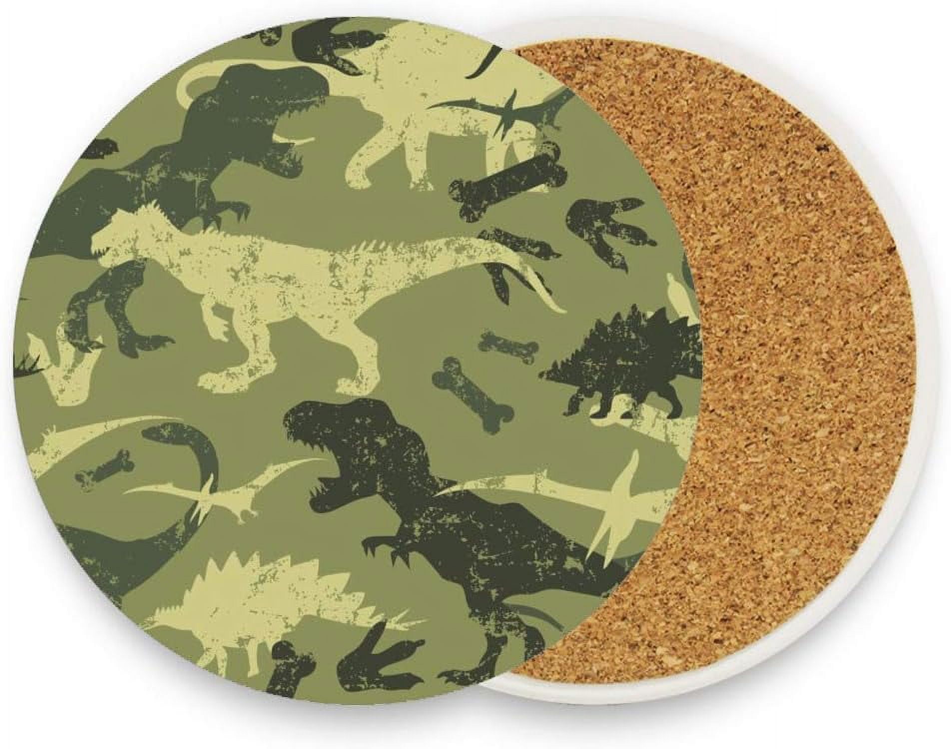 Coasters for Drinks Set of 4 Absorbent Ceramic Coasters with Cork Base ...