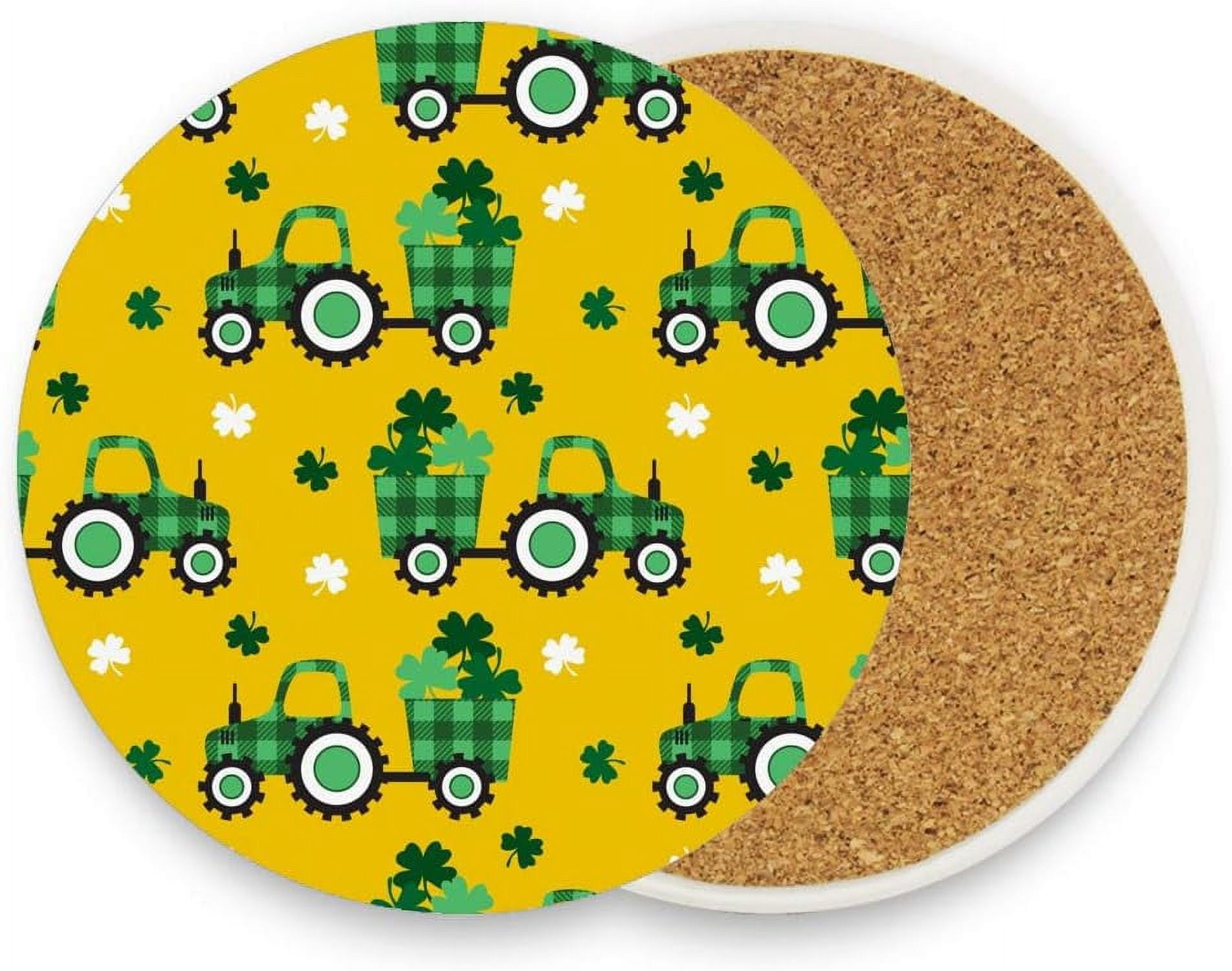 Coasters for Drinks Set of 4 Absorbent Ceramic Coasters with Cork Base ...