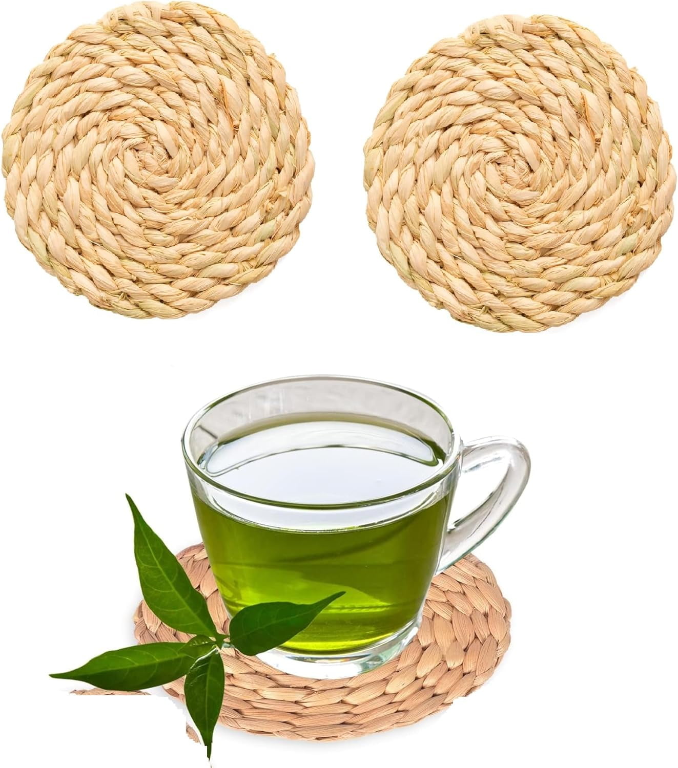 Coasters for Drinks, Water Hyacinth Coasters for Coffee Table, Like ...