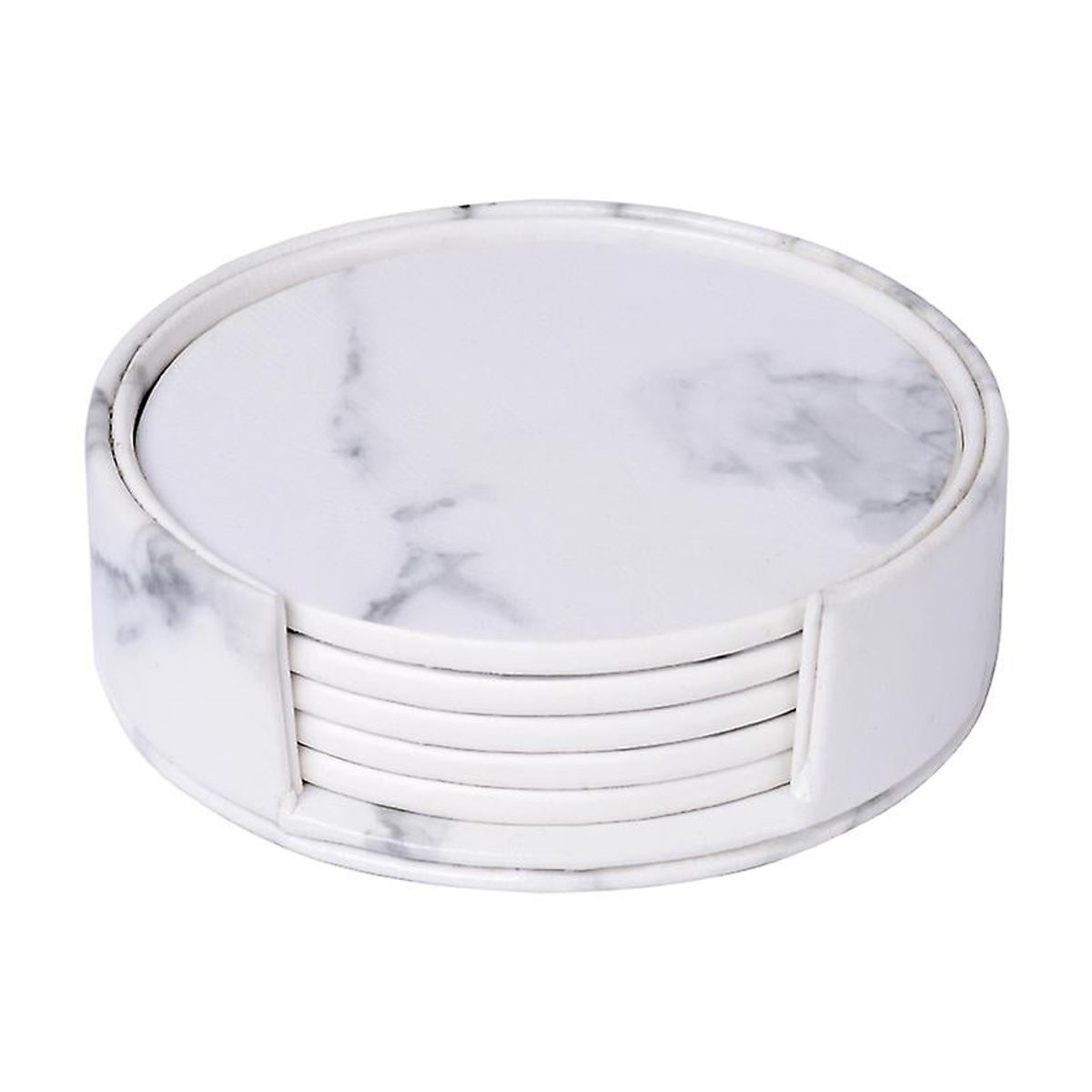 Coasters For Drinks, White Marble-style Absorbent Coasters 4.2 Inches ...