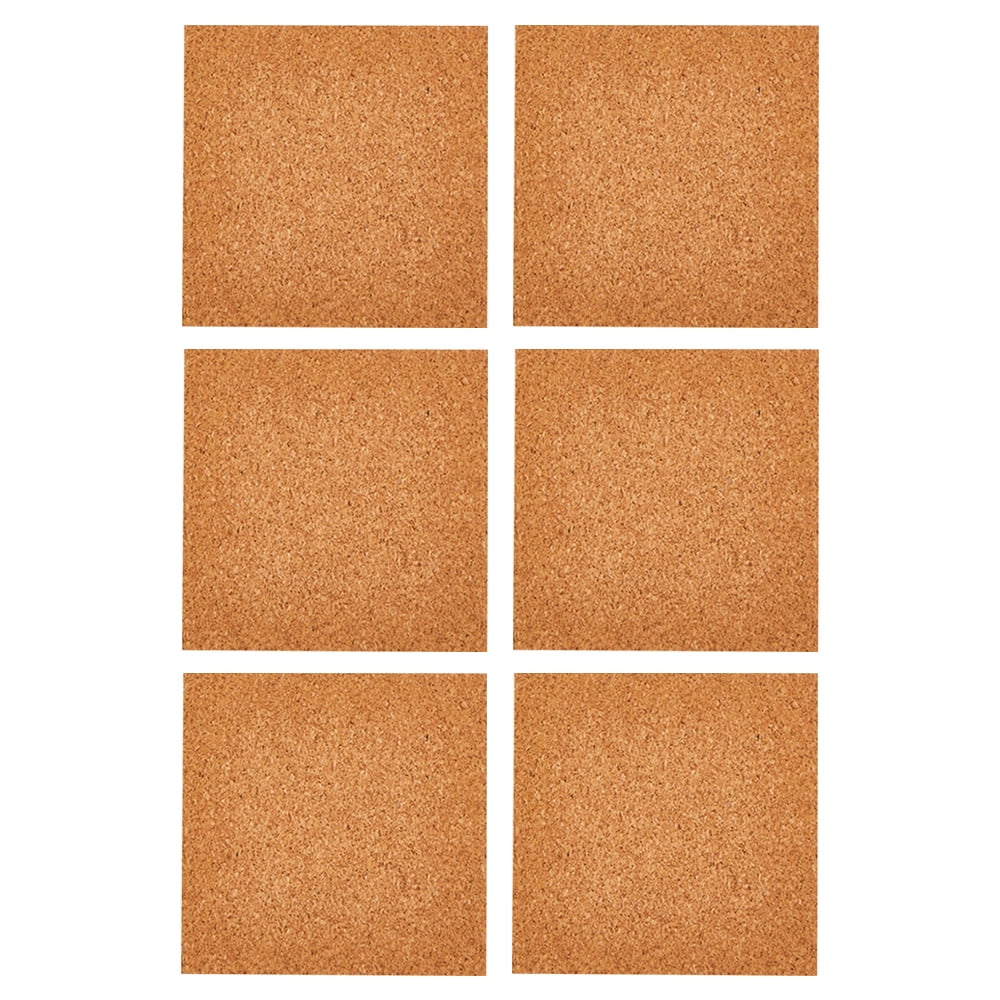 Coasters | Pack of 6 square cork coasters 100mm x 2mm with adhesive ...