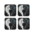 Coasters Set of 4 - Butterfly Angel Wings Art Drink Coasters for ...