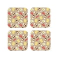 Coasters Set of 4 - Coffee Bacon Eggs Toast Drink Coasters for Tabletop ...