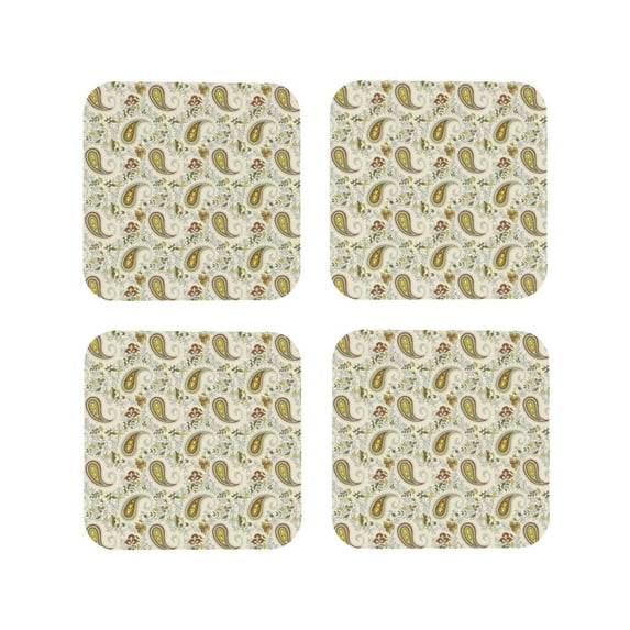Coasters Set of 4 - Paisley Pattern No.90106 Drink Coasters for ...