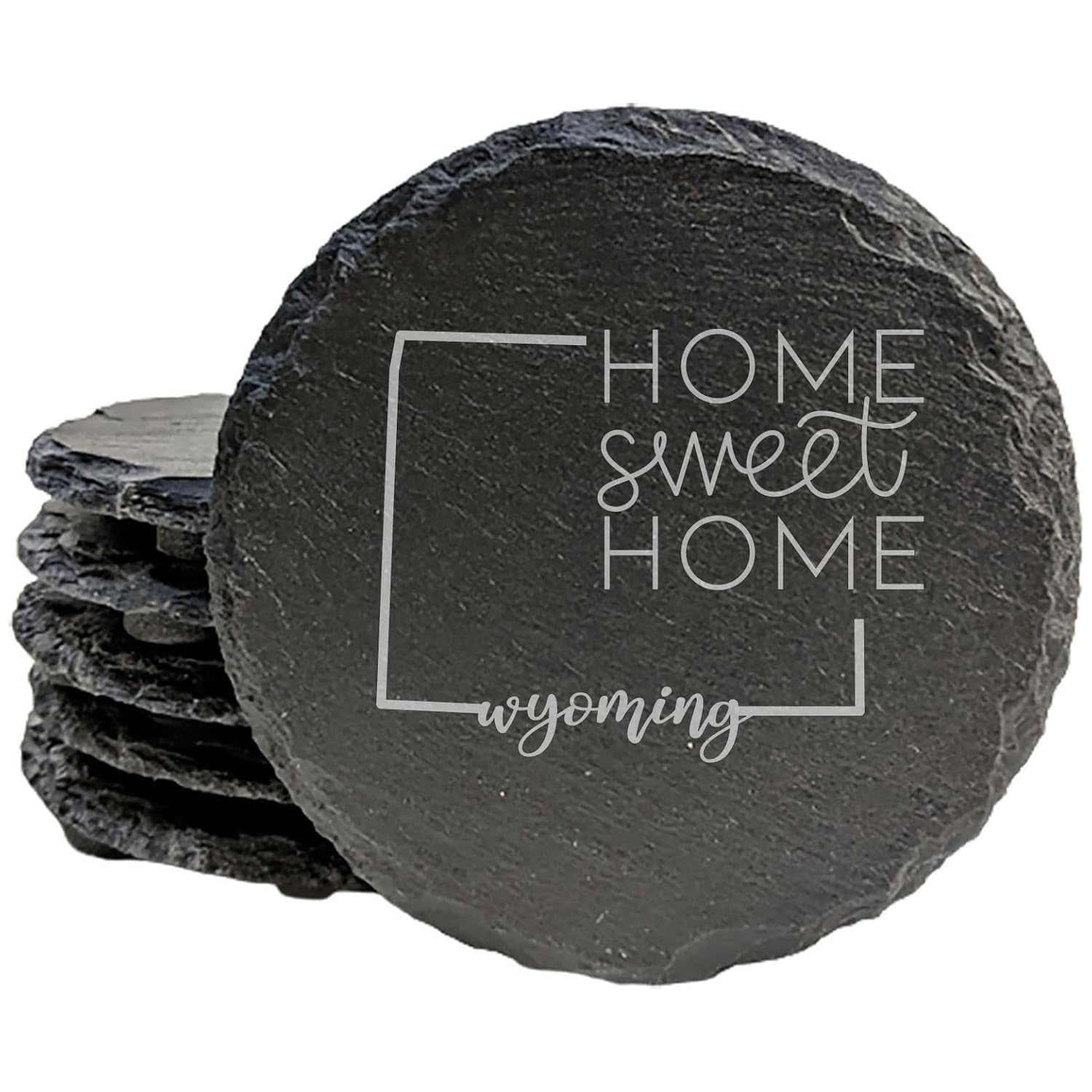 Coasters Set of 4, Round 4" with 'Home Sweet Home' Design, Perfect Gift ...