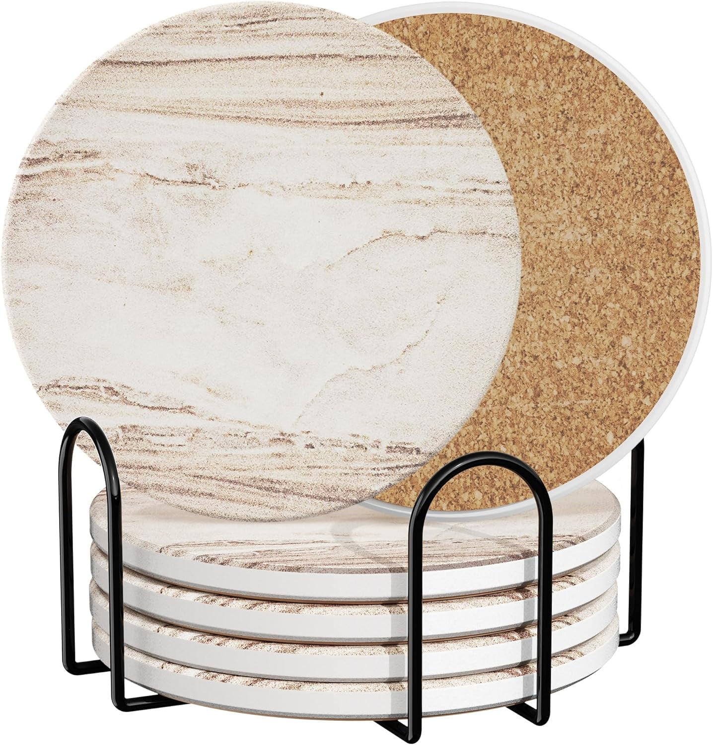 Coasters Set of 6 for Drinks, Beer, Coffee, Coasters for Drinks ...