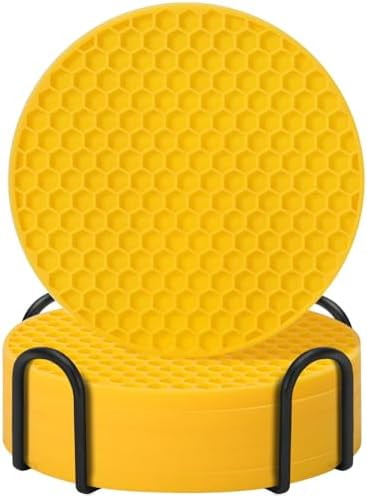 Coasters Set of 6 with Holder,Coasters for Drinks,Coffee Table Decor ...