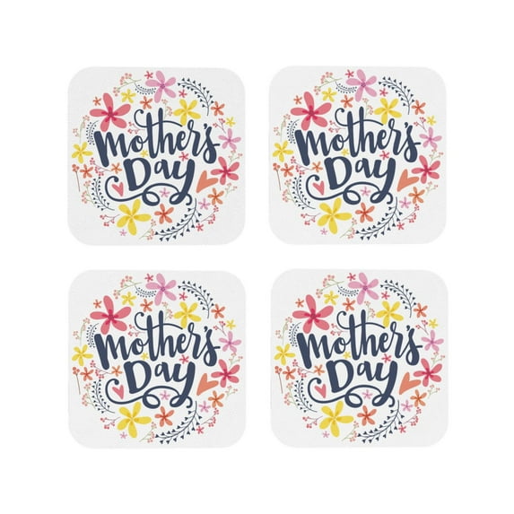 Coasters Set of 4 - Mother's Day Drink Coasters for Tabletop Protection ...