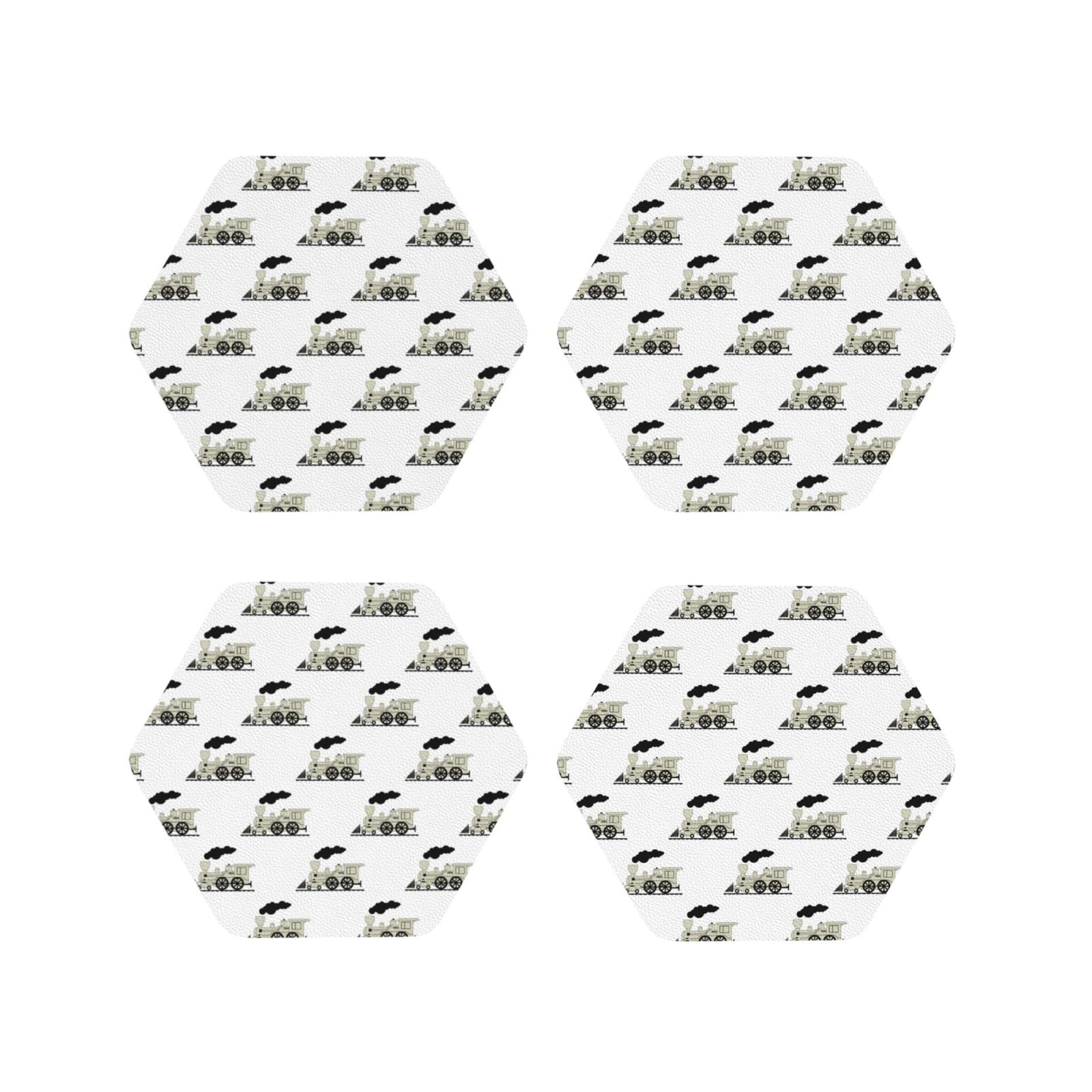 Coasters Set of 4 - Train carrying Drink Coasters for Tabletop ...