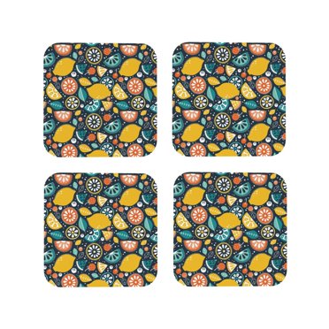 Leyfeng Glass Mirrored Coaster for Drinks Crushed Diamond Round ...