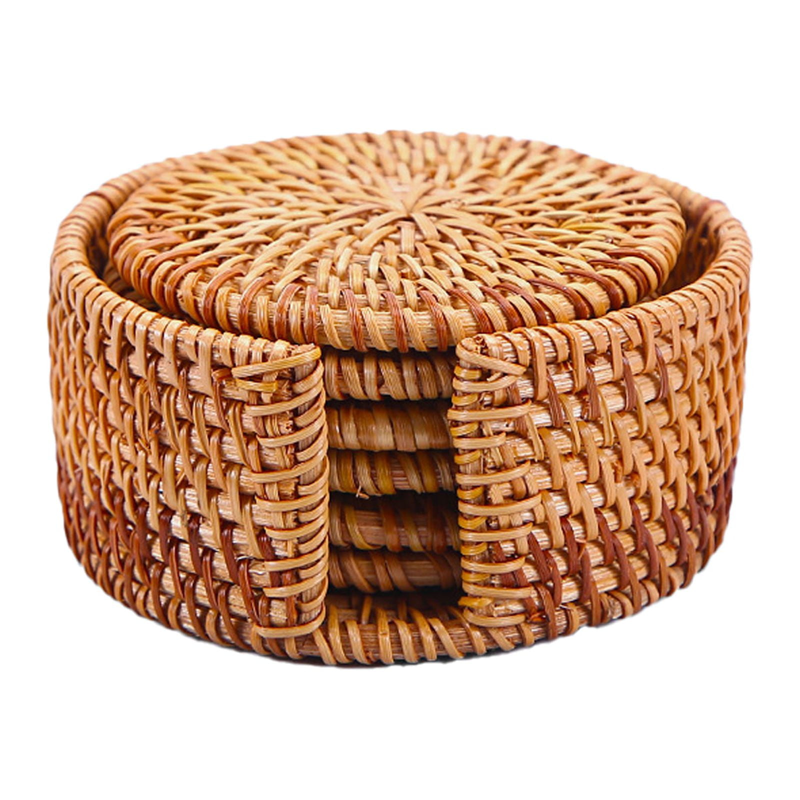 Coasters Teapot Pad Cup Holder Reusable Wicker Boho Tableware Decor ...