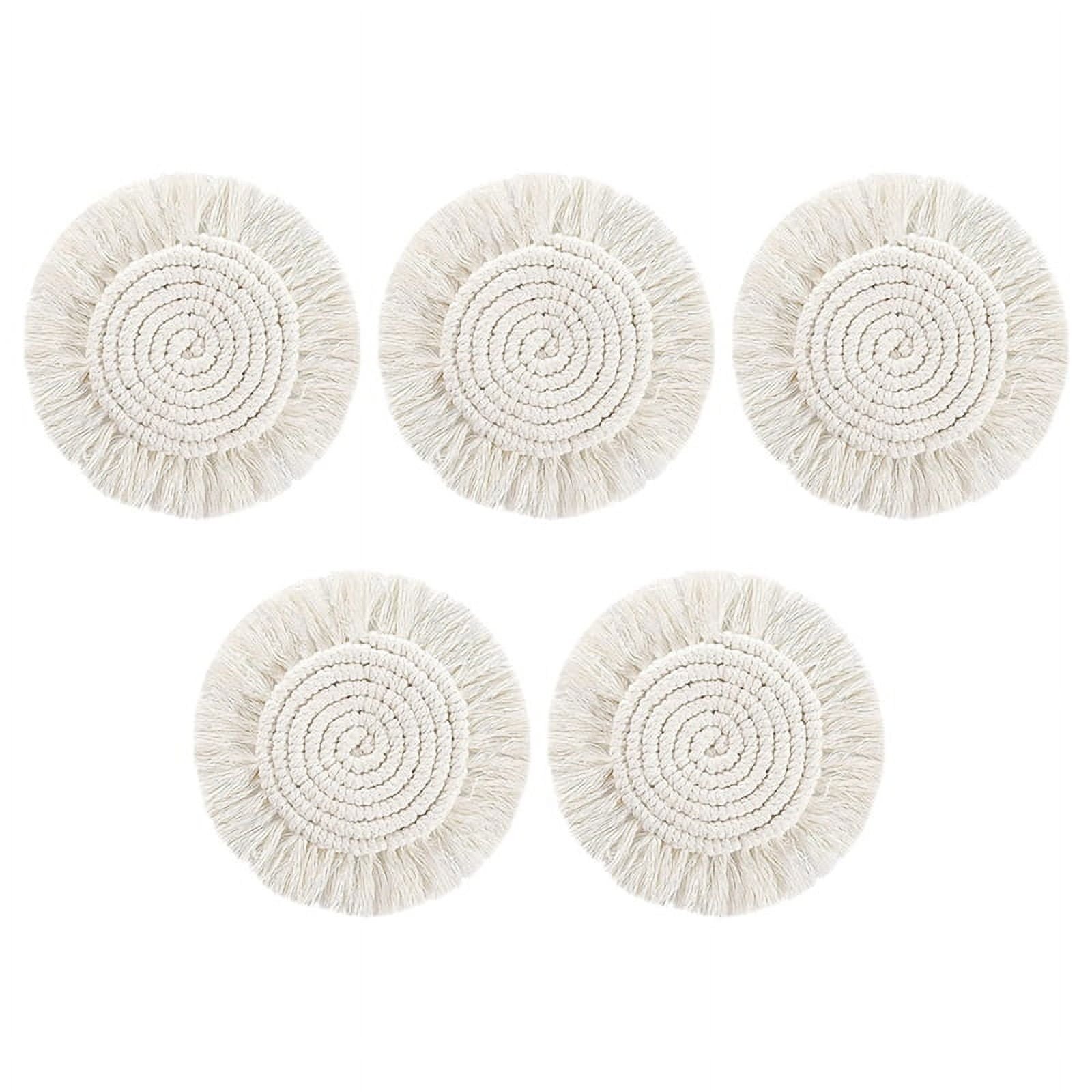 Coasters for Drinks Absorbent, Macrame Handmade Cotton Coasters for ...