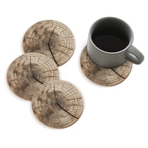 Coasters for Drinks Bar Beer,Set of 4 ,Round Wooden Housewarming Gift ...