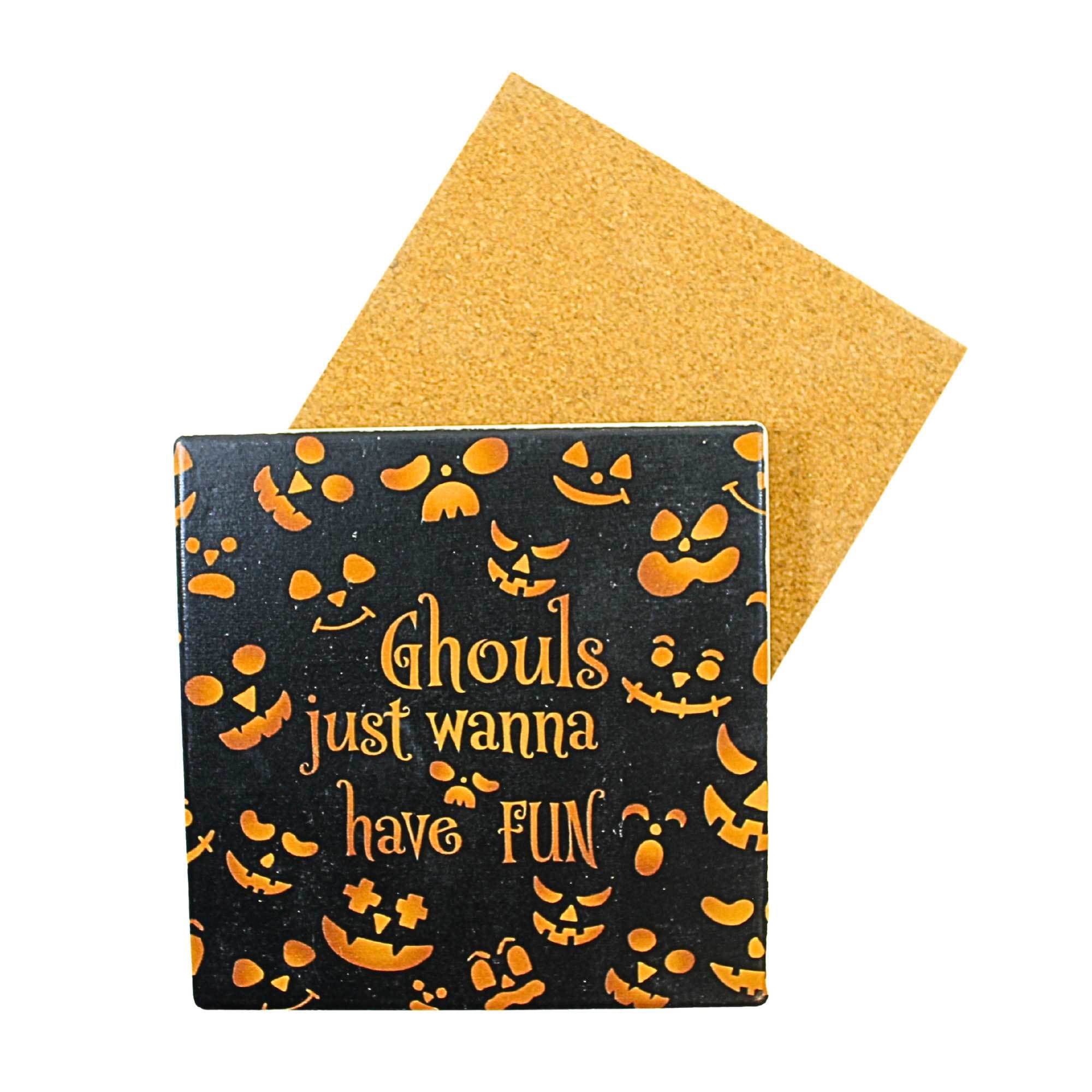 Coasterstone 4.25In Halloween Hauntings Tile Coaster, Sandstone, Ghosts ...