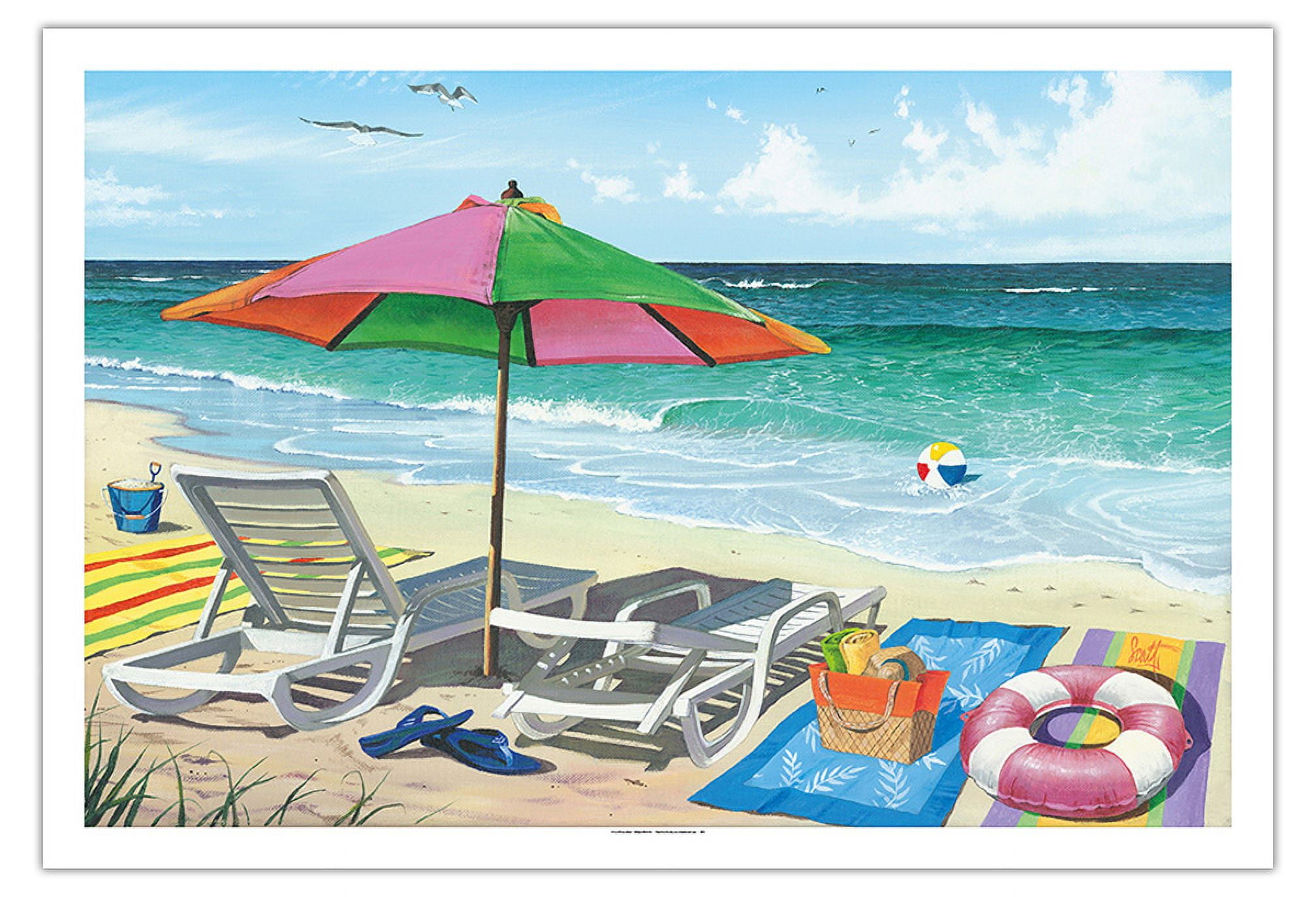 Coasting Through - Beach Chairs Umbrella & Ocean View - From an ...