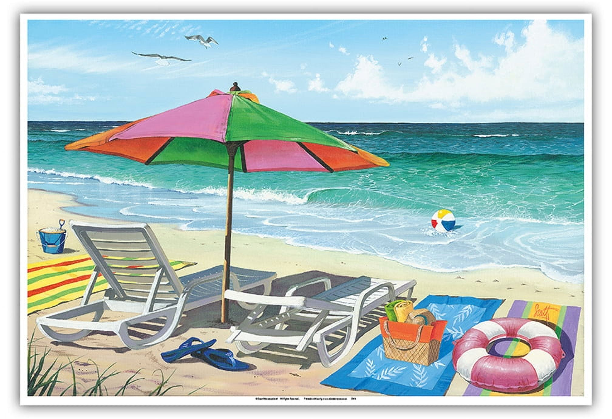 Coasting Through - Beach Chairs Umbrella & Ocean View - From an ...